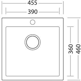 Set Sinks VIVA 455 Granblack + baterie Sinks MIX 35 Granblack