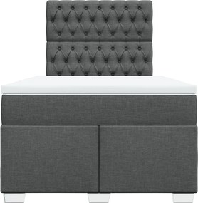 Box spring postel s matrací tmavě šedá 120x190 cm textil 3290435