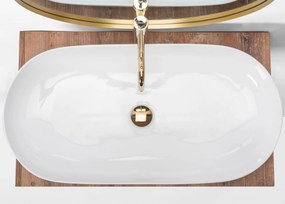 Erga Paola, umyvadlo na desku 800x400x135 mm, bílá lesklá, ERG-V03-9487E-WH