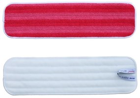 Mop na suchý zip Premium, 47 cm - mikrovlákno, červená