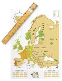 Nástěnná stírací mapa Evropy  Luckies