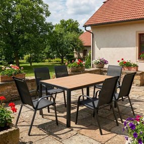 Vikio Venkovní zahradní set 150x90 pro 6 osob DK304-P přírodní