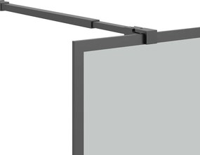 Zástěna do průchozí sprchy 100 x 195 cm tmavé tvrzené sklo 151886