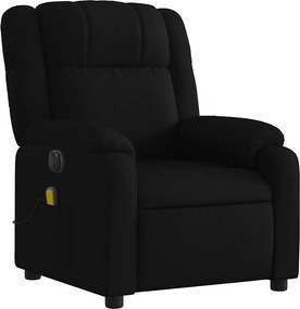 Elektrické masážní polohovací křeslo černé textil 3205192