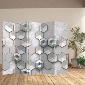 Paraván - 3D abstrakce (210x170 cm)