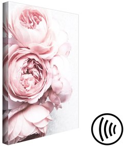 Obraz Růžová vůně (1-dílný) svislý - Růžové květiny v boho motivu