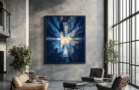 Městský horizont - obraz - Pohled mezi mrakodrapy k nebi 18 - A4 – 210 × 297 mm - 159 Kč