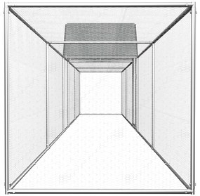 vidaXL Marketos Klec pro kuřata 9 x 1 x 1,5 m pozinkovaná ocel