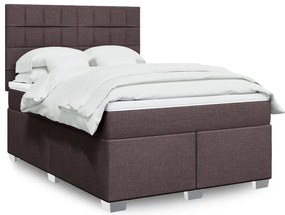 Box spring postel s matrací tmavě hnědá 140x200 cm textil 3290514