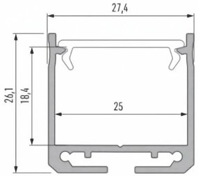 LED lampa do nástěnných panelů STANDARD Délka/výkon: 100cm/10W, Barva světla: Teplá 3000K