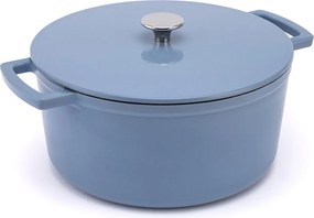 Elmich Smaltovaný litinový hrnec Ember 24 cm - modrá