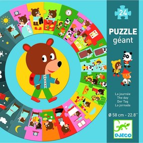 Dětské puzzle Djeco Giga Den, ⌀ 58 cm