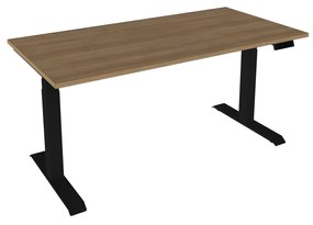 NOBL Dynamic + Elektr. nastavitelný polohovací stůl 160x80 s pamětí Dynamic + Dekor stolové desky: višeň, Barva podnože: černá