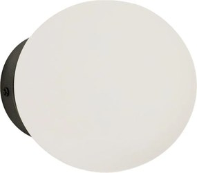 Bílé/černé kovové nástěnné svítidlo ø 15 cm Brisia – Kave Home