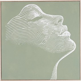 BIZZOTTO Zelený obraz v rámu 60 x 60 cm s profilem vlevo 0245287