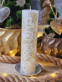Zinkový antik plechový svícen Dorié - Ø 9*2cm