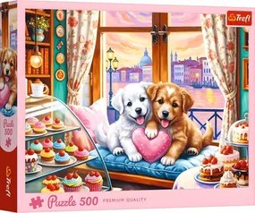 TREFL Puzzle Štěněcí láska / 500 dílků / 48 x 34 cm