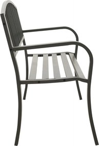 Zahradní lavice šedá 120 cm ocel 319581