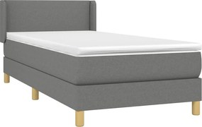 Box spring postel s matrací tmavě šedá 80 x 200 cm textil 3130066