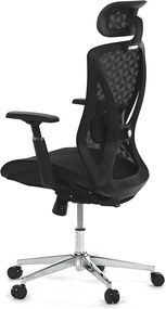 Ergonomická kancelářská židle NILS - černá síťovina