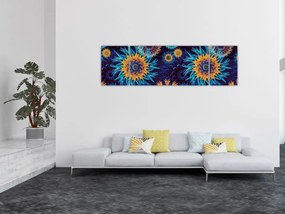 Obraz - 3D květy (170x50 cm)