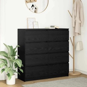 Příborník Černý dub 100x35x99 cm Dřevěná konstrukce 3328490