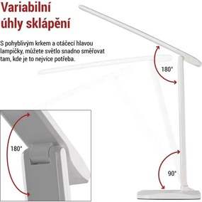 EMOS Bílá LED stolní lampička Chase 7,2W Z7619W