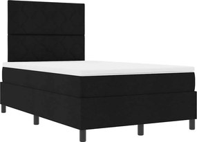 Postel s boxspringem s čelo Černá 120 x 190 cm textil 3339450