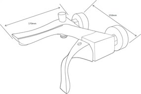 Mexen ESTRELLA - vanová baterie, černá, 72330-70