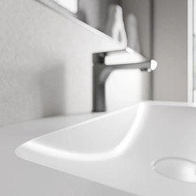 Koupelnová skříňka AVA 100 cm s umyvadlem z minerálního odlitku CREAM