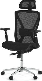Ergonomická kancelářská židle NILS - černá síťovina