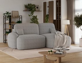 Rohová sedací souprava Tesalia s funkcí spaní a úložným prostorem, šedý velur, pravostranná