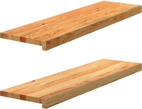 Nášlapy na schody 2 ks světle hnědé 90x25x2 cm masivní dub 3283786