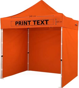 BRIMO Nůžkový párty stan SUPER 3x3 m s potiskem oranžový