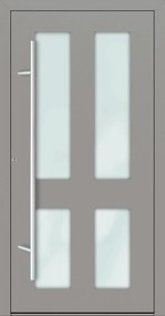 Hliníkové vchodové dveře FM Turen Premium P90 M09 šedá/bílá RAL9007/9016 Orientace dveří: Levé, otevírání dovnitř, Standardní rozměr dveří včetně rámu: 100 cm x 200 cm - vnější rozměr rámu