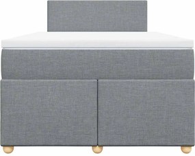 Box spring postel s matrací světle šedá 120x190 cm textil 3286612