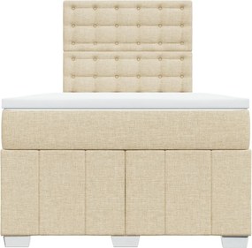 Box spring postel s matrací krémová 120x190 cm textil 3291626