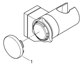 GROHE 261832431 - Nástěnný držák sprchy VITALIO UNIVERSAL černá