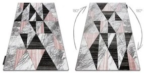 koberec ALTER Nano trojúhelníky růžový velikost 120x170 cm | krásné koberce cz