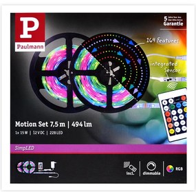 Paulmann Paulmann 70514 - LED RGB/15W Stmívatelný pásek SIMPLED 7,5m 230V + DO W1626