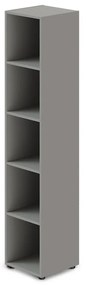 Vysoká úzká skříň TopOffice 39,9 x 40,4 x 196,5 cm, šedá