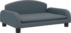 Pelíšek pro psy tmavě šedý 70 x 45 x 30 cm textil 171961