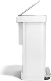 Simplehuman 58 l (34/24) bílá ocel / Pedálový odpadkový koš na tříděný