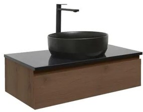 Koupelnová skříňka s umyvadlem SAT B-Way 79x30x45 cm ořech mat BWAY80NUTZUB