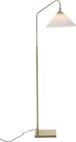 Krémová/v mosazné barvě látková stojací lampa s ohybatelnou konstrukcí (výška 155 cm) Kate – Ellos Home