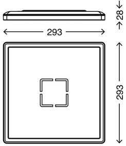 Briloner 3390-015 - LED Stropní svítidlo FREE LED/18W/230V 29x29 cm