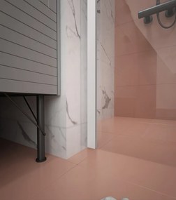 Erga Paris, sprchová zástěna Walk-In 60x200 cm, 8mm čiré sklo, bílý matný profil, ERG-V02-PARIS-060x200-CL-WH