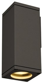 SLV 229525 Theo Wall, venkovní nástěnné svítidlo pro svícení dolu, 1x35W GU10, antracit, výška 18cm, IP44