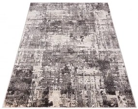 Kusový koberec PETRA 3062 1 244 Abstraktní šedý béžový hnědý Rozměr: 80x150 cm