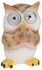 Solární světlo Standing owl hnědá, 9 x 9 x 12,5 cm